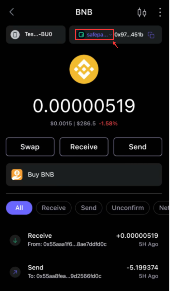 How To Send Bnbbep20 With Bnb Domain Name In Safepal Software Wallet Safepal Help Center