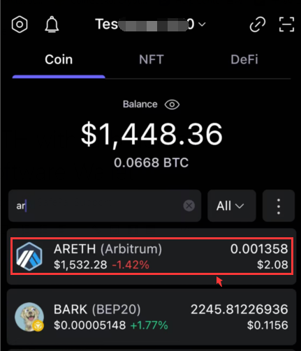 How To Send Areth With Arb Domain Name In Safepal Software Wallet