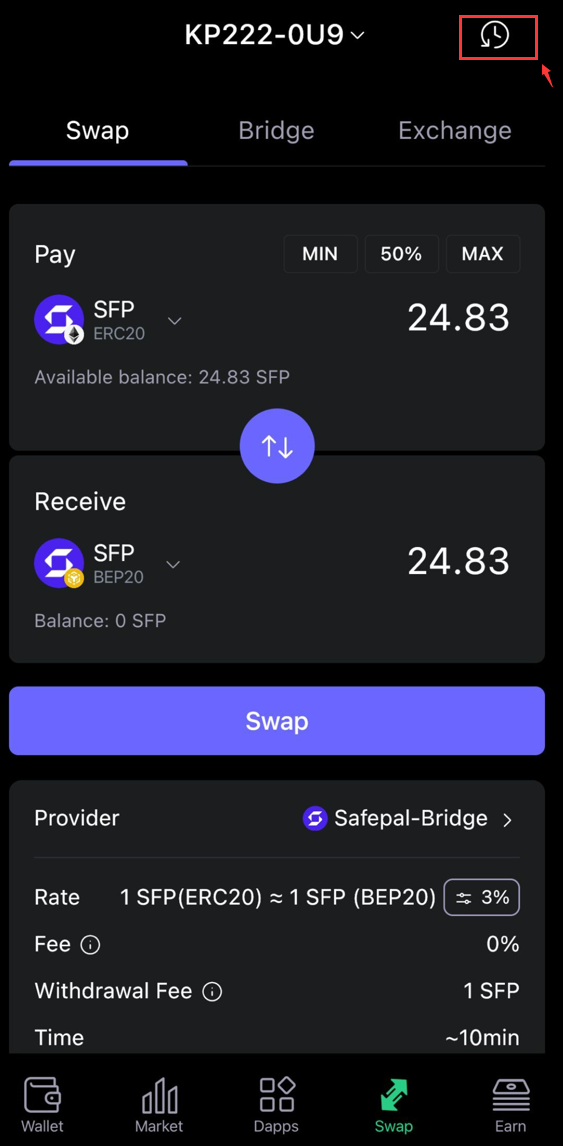 How to bridge $SFP from BEP20 to Ethereum network – SafePal Help Center