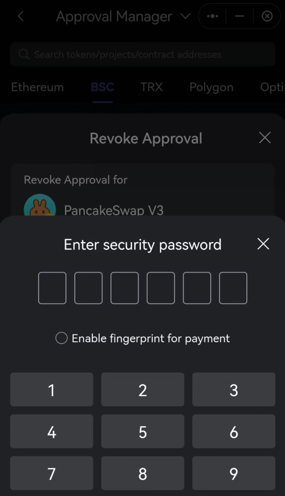 How to revoke a token using the Approval Manager in the SafePal Wallet – SafePal Help Center