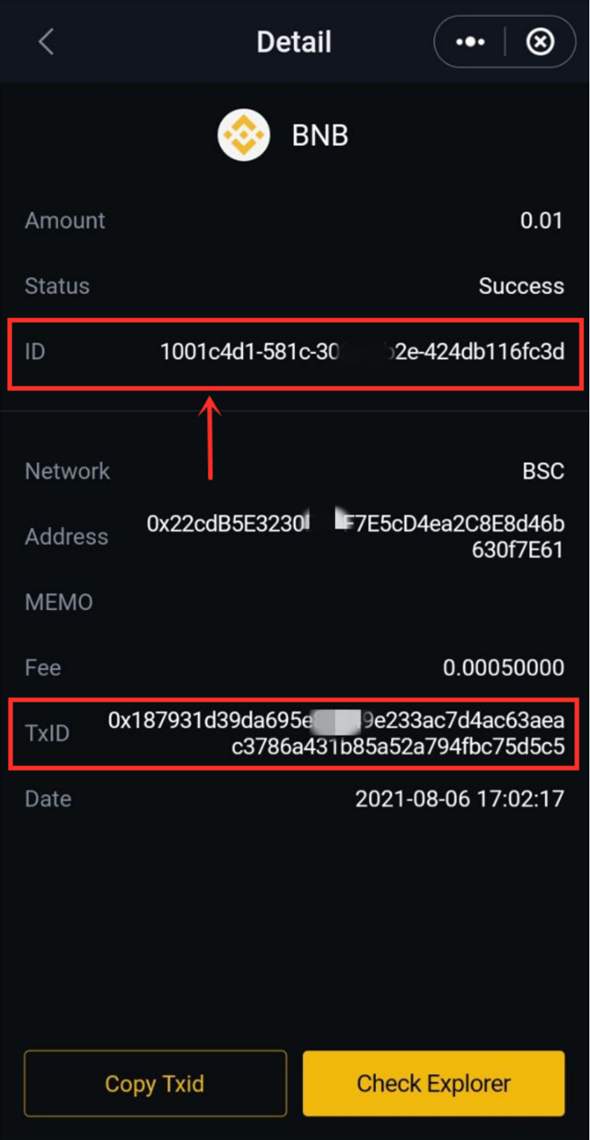 How to Find the Account ID, Withdraw ID and TX ID in the Binance Mini ...